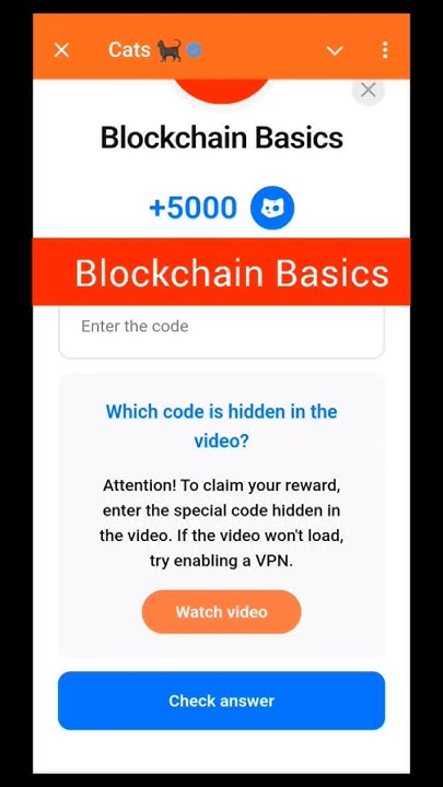 Cats new code today🔥 Blockchain Basics| cats code….. #cats #shorts . - YouTube