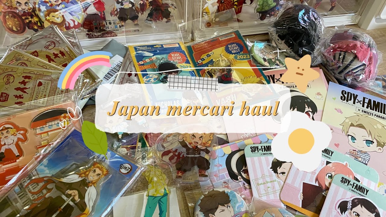Unboxing Japan Mercari Anime Hauls! (Acrylic stands, postcards, demon ...