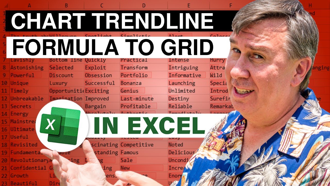 Excel Extract Excel Chart Trendline Coefficients To The Grid Excel Extract Excel Chart Trendline Coefficients To The Grid