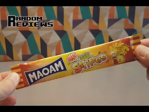 Haribo Maoam Giant Sour Stripes Cola And Lemon - Random Reviews - YouTube