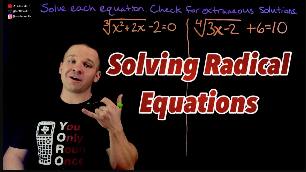 Solving Radical Equations And Checking For Extraneous Solutions cube Solving Radical Equations And Checking For Extraneous Solutions cube