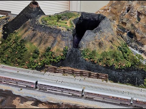N-Scale Volcano at sunset! The Grand Mesa Model railroad's newest ...