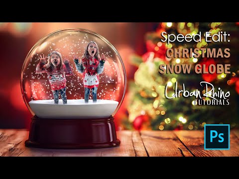 Photoshop Speed Edit: Christmas Snow Globe - YouTube