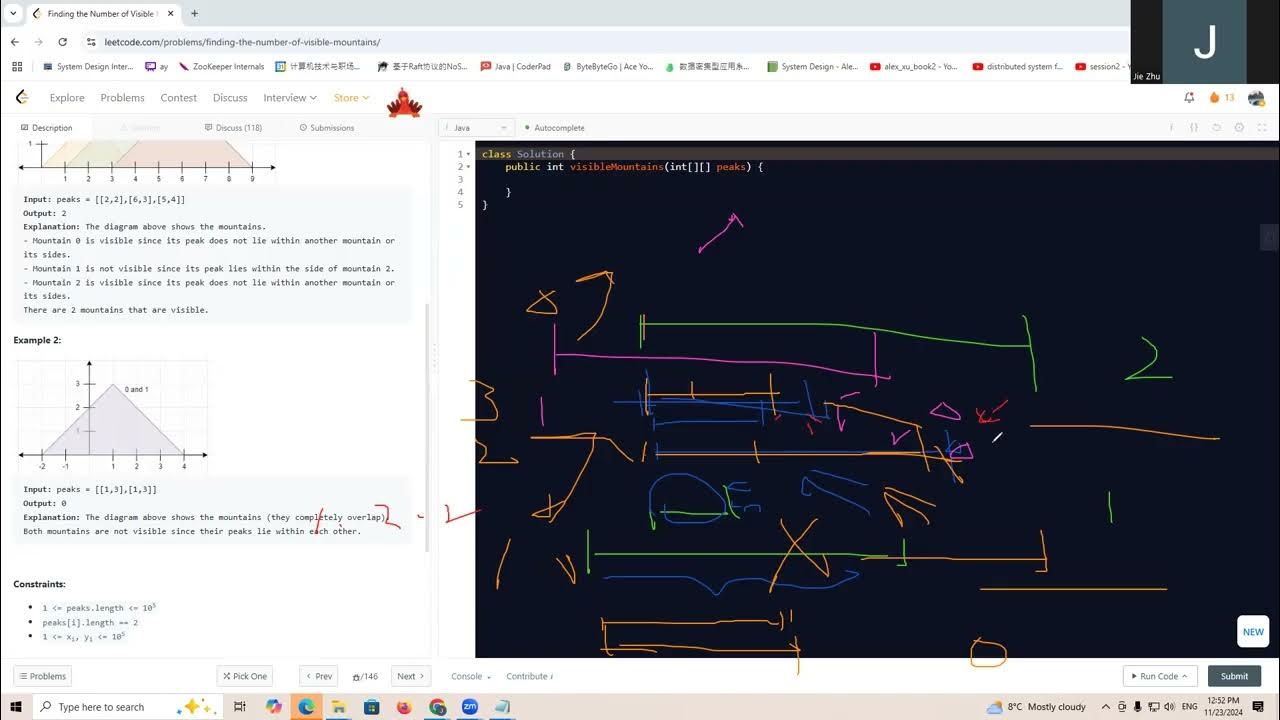 2345. Finding the Number of Visible Mountains - YouTube