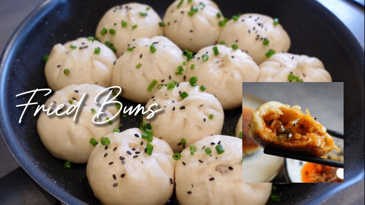 오븐없이 굽는 "Steam-fried-bun" / 손반죽 / 여름베이킹 / 비건 - YouTube