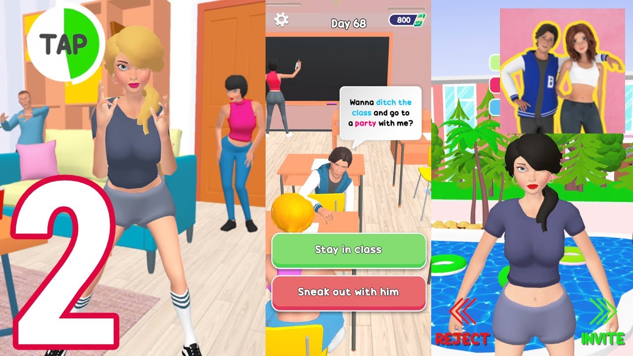 College Life 3D - Gameplay / Walkthrough - Part 2 (IOS & Android) - YouTube