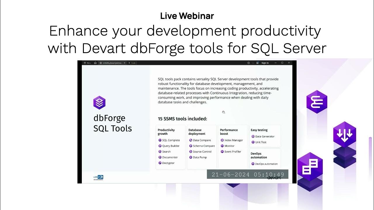 Enhance your development productivity with Devart dbForge tools for SQL Server - YouTube