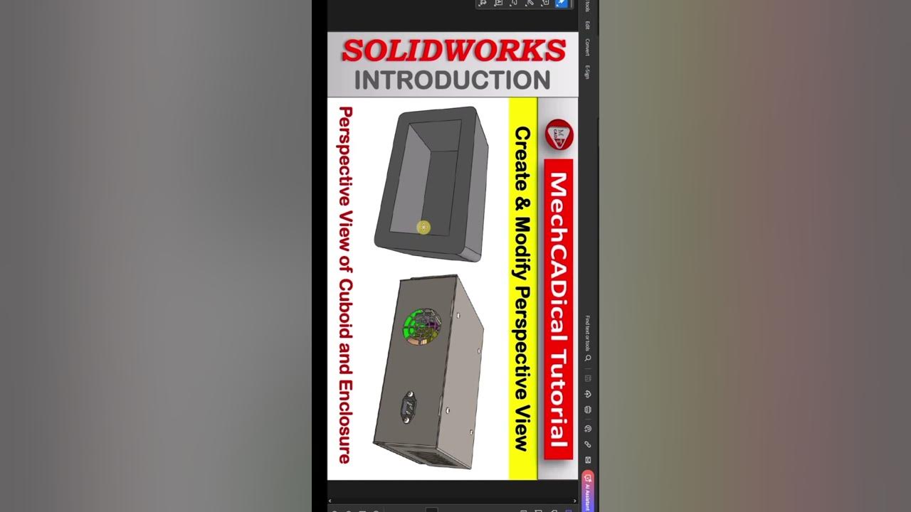 How To Create & Modify Perspective View in SolidWorks - YouTube