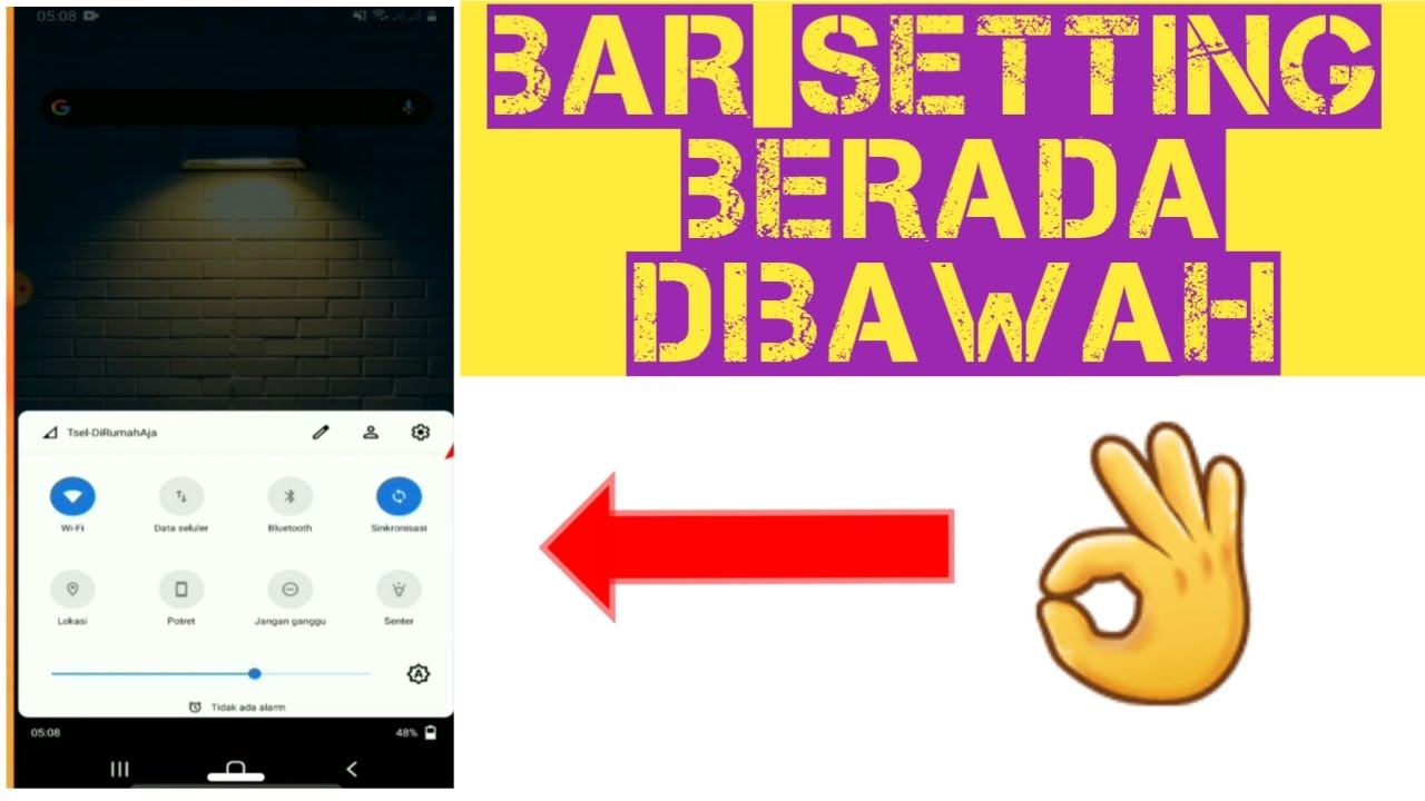 Cara Membuat Status Bar Android Berada di Bawah - YouTube