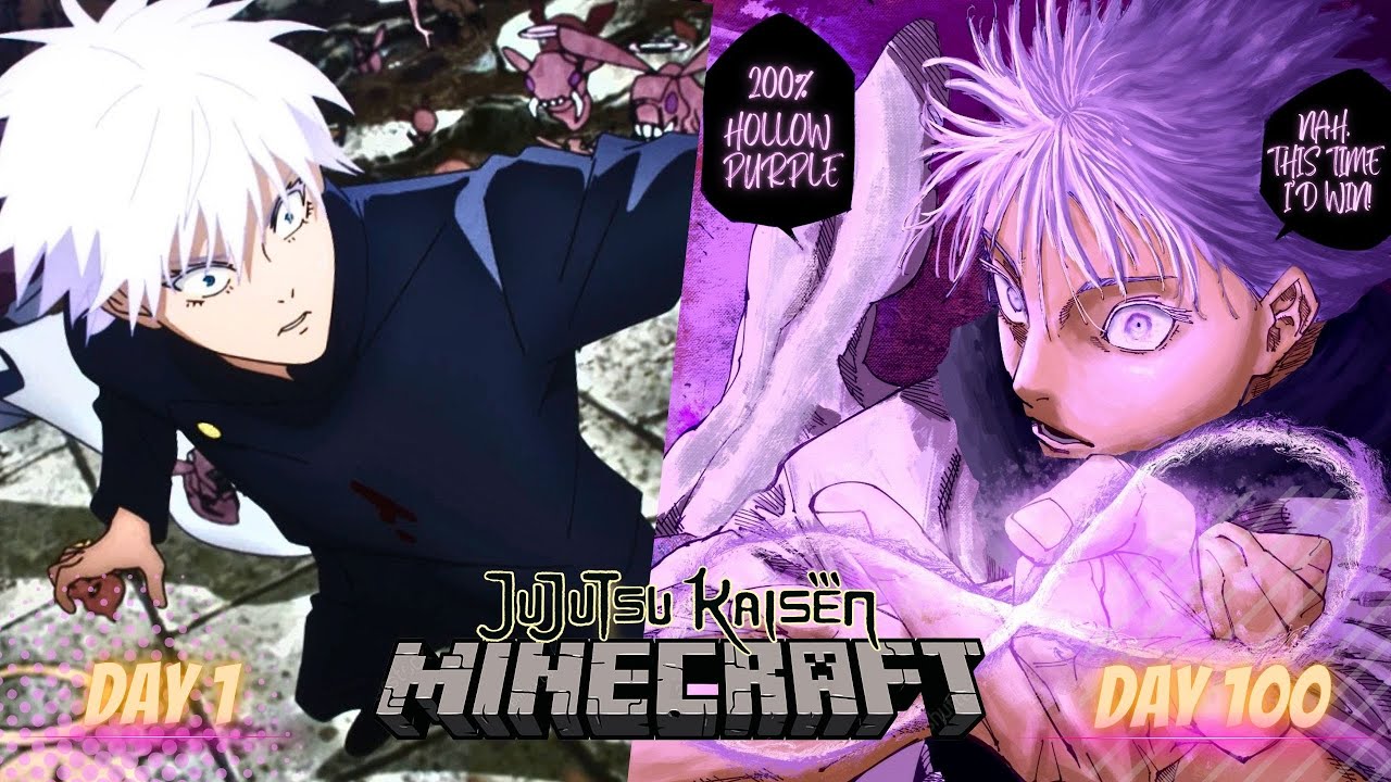 Ich habe Minecraft 100 Tage lang als Gojo regiert! #jujutsukaisen # ...
