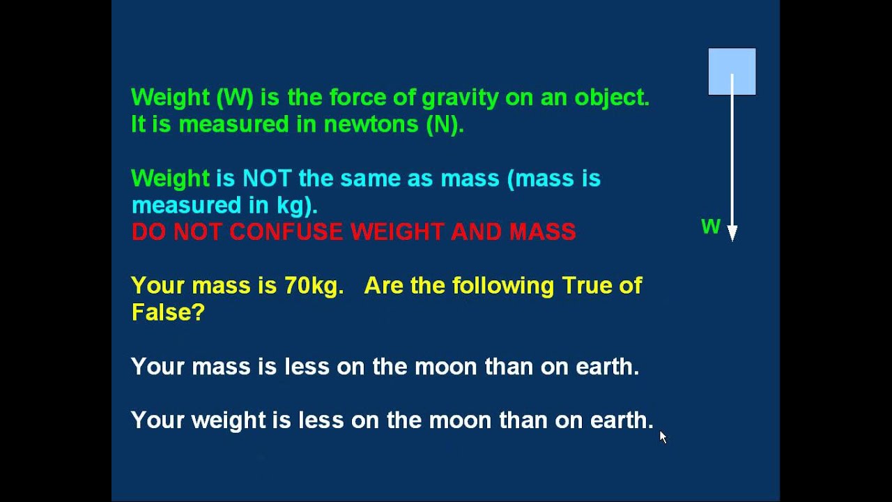 M13a Introduction to Forces. Part 1 of 4. Weight - YouTube