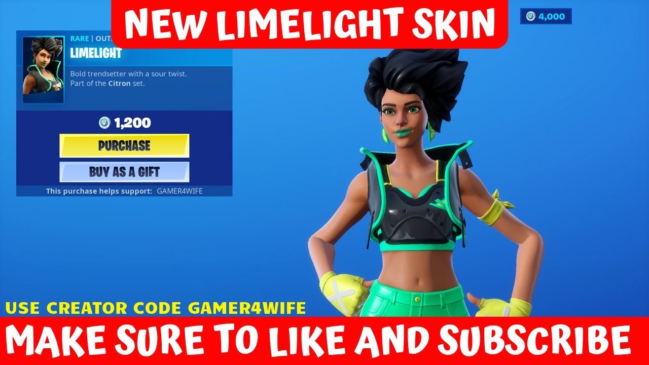 NEW Limelight Skin (Citron Set) !Fortnite Item Shop September 19, 2019 ...