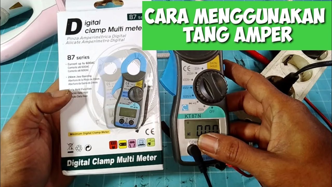 cara menggunakan digital clamp multimeter yang benar - YouTube