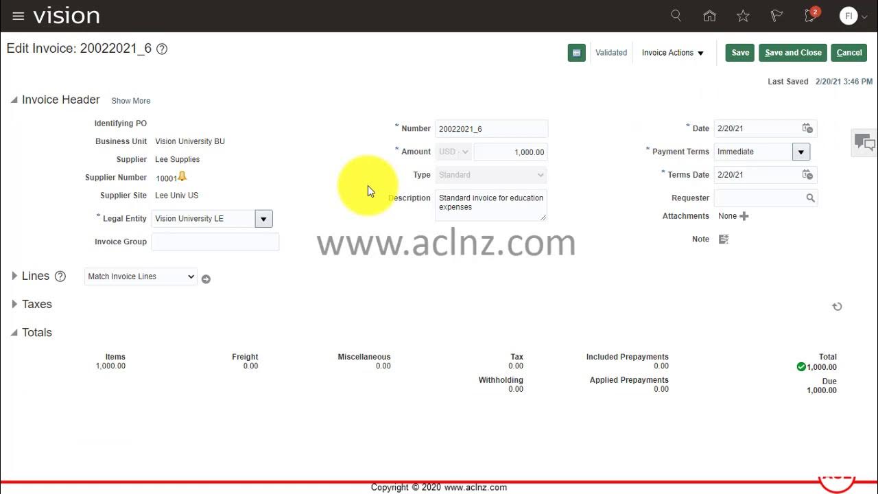 How to apply Prepayment to Invoice in Oracle Fusion Cloud Payables? (On Release 21A) - YouTube