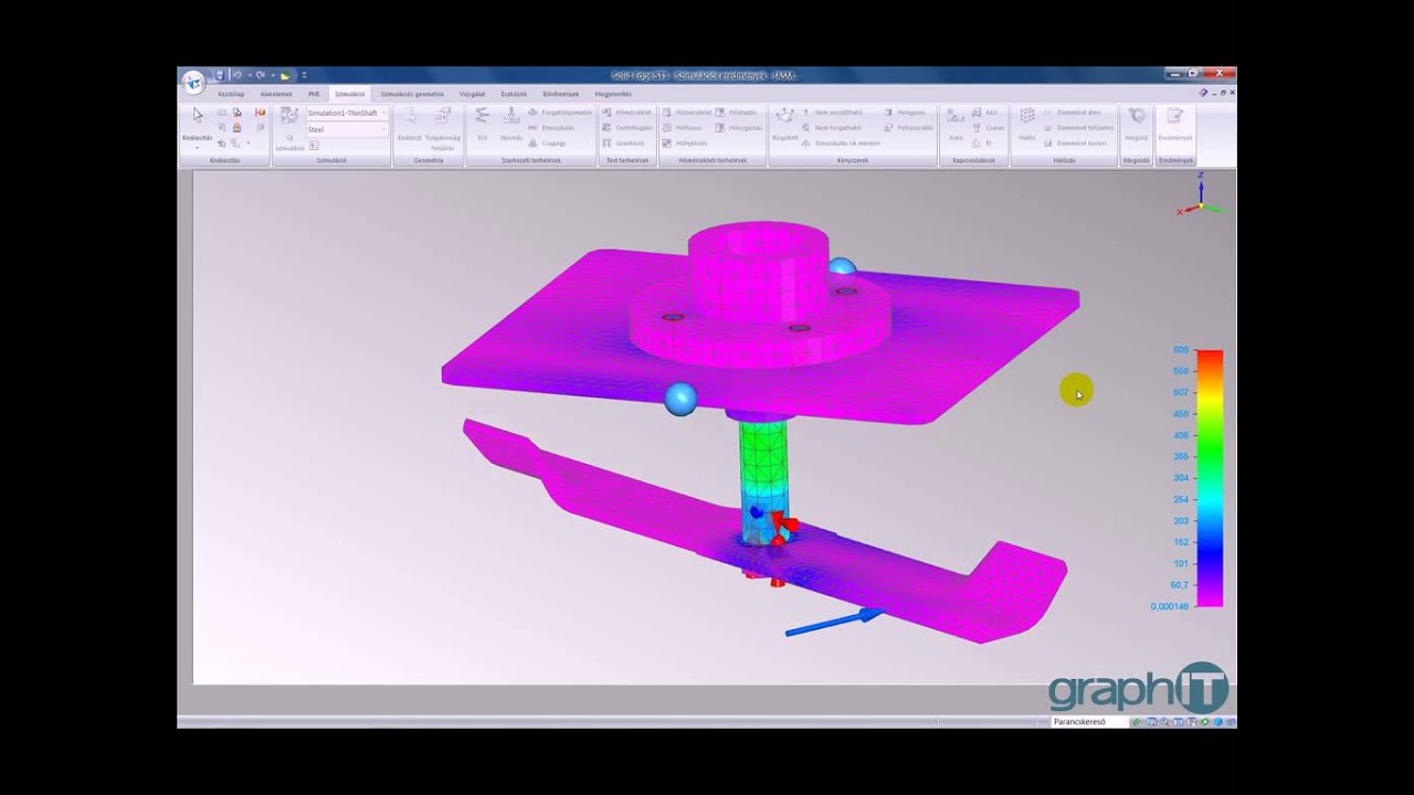 Solid Edge ST5 szimuláció - YouTube