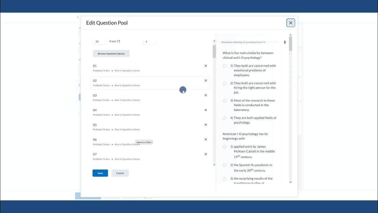 Faculty: Building D2L Quizzes Using Question Pools - YouTube