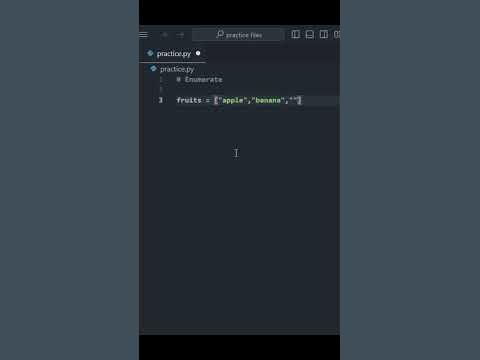 Enumerate | #python #pythonprogramming#coding#learnpython #pythonforbeginners - YouTube