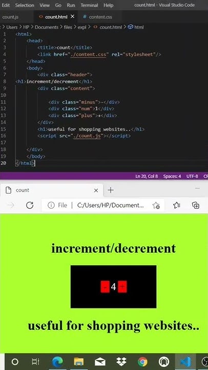 Incrementdecrement Using Javascript Shorts Coding Javascript Javascripttutorial Youtube