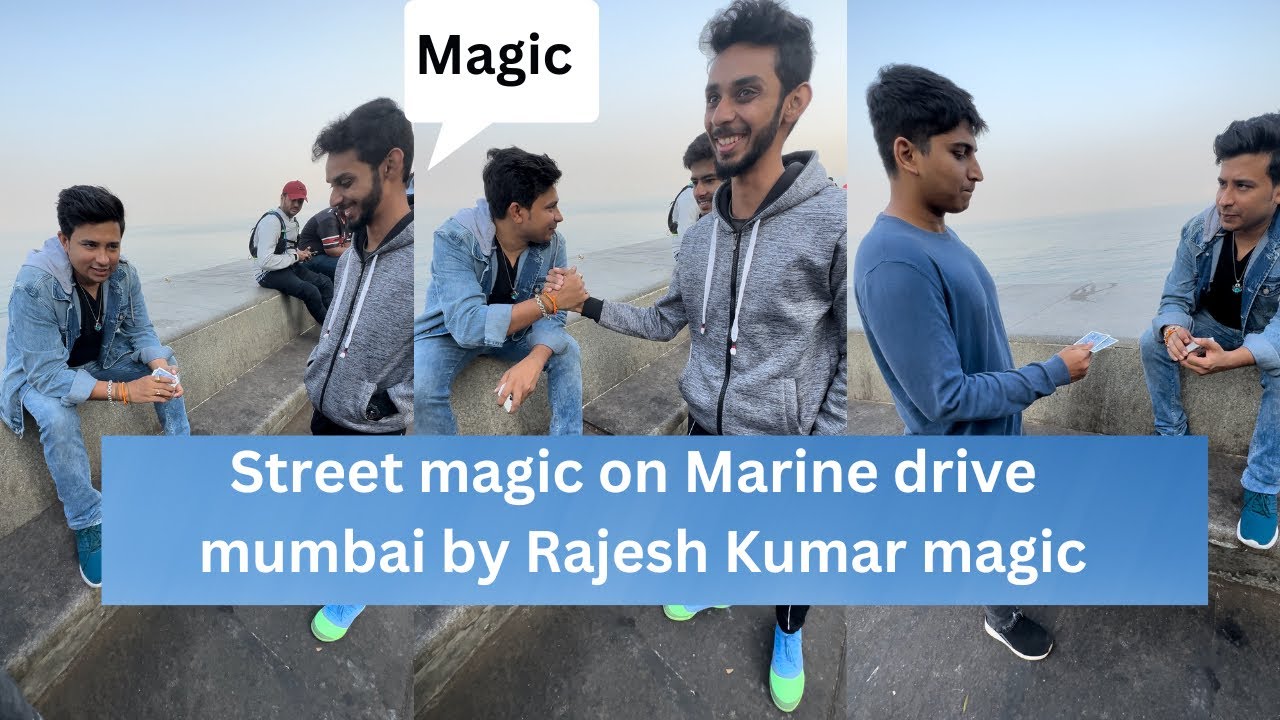 Street magic on Marine drive mumbai by Rajesh Kumar magic - YouTube