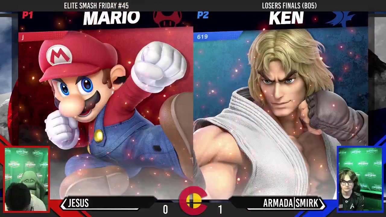 Elite Smash Friday #46 - Jesus (Mario) Vs. Armada|Smirk (Ken) - Losers ...