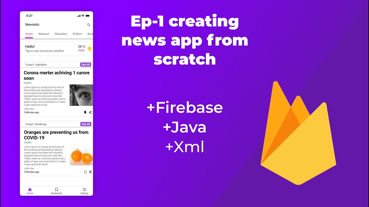 Creating news app with firebase with admin panel | Episode 1 | Beingteach - YouTube