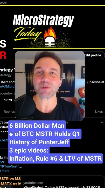MicroStrategy Today MSTR Michael Saylor the 6 Billion Dollar Man #mstr #microstrategy #saylor ...