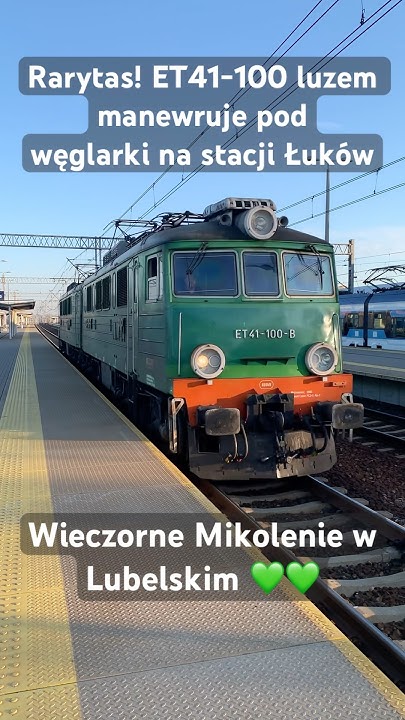 Rarytas! Lokomotywa ET41-100 Manewruje w Łukowie 💚💚 | #shorts #viralvideo #train #foryou # ...