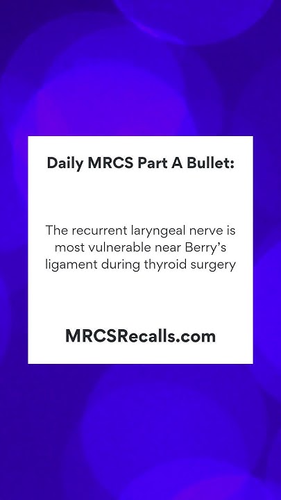 MRCS Part A Daily Revision Bullet - YouTube