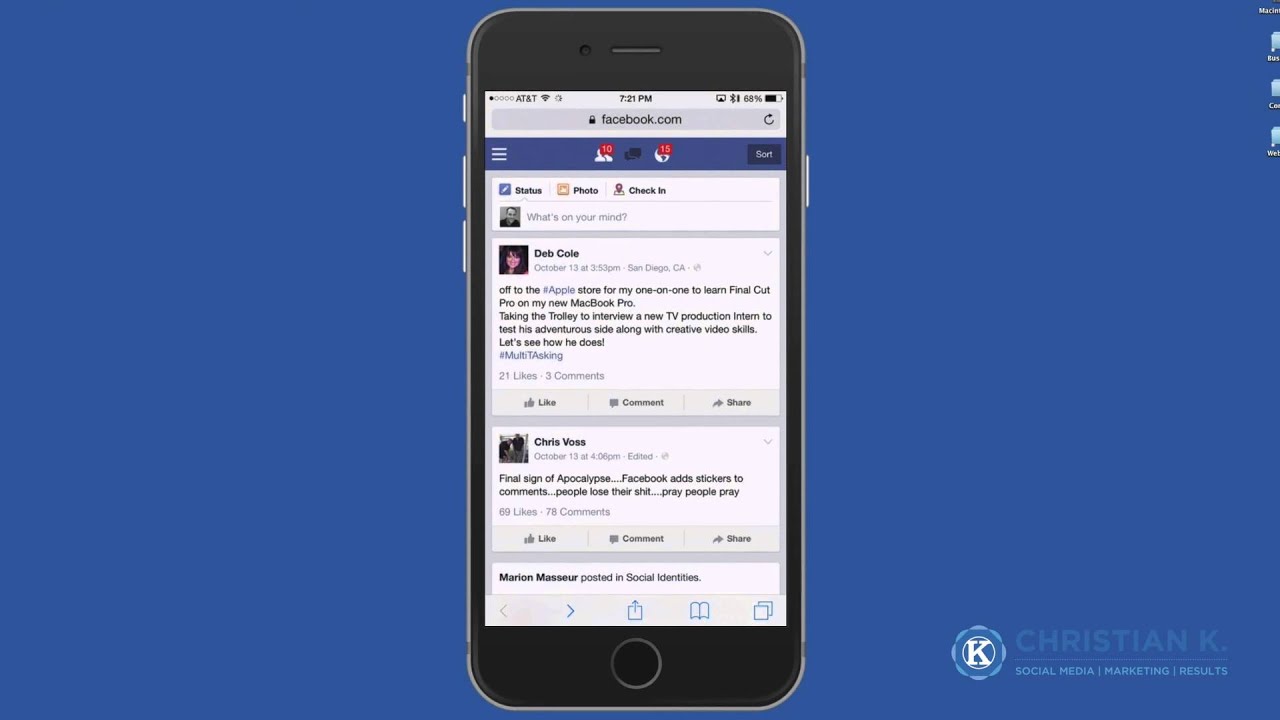 How to request the desktop site in Safari for Facebook - YouTube