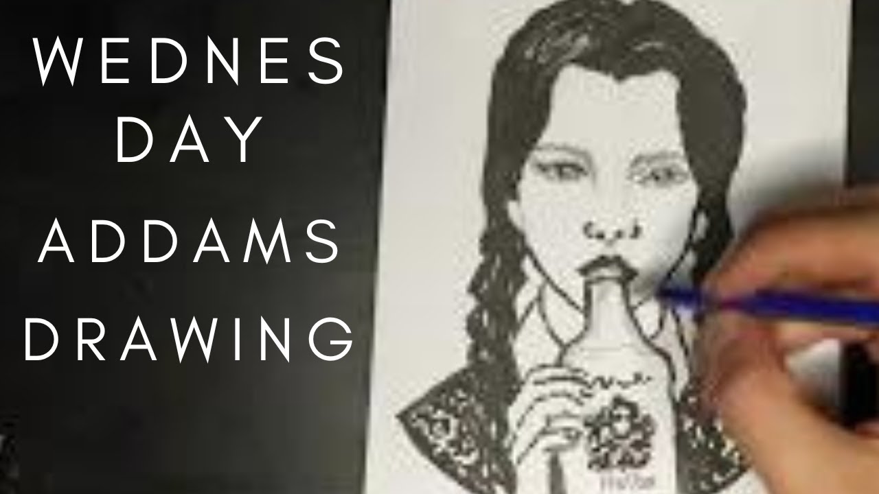 Wednesday Addams / How to draw / Step by Step /Jenna Ortega | Timelapse ...