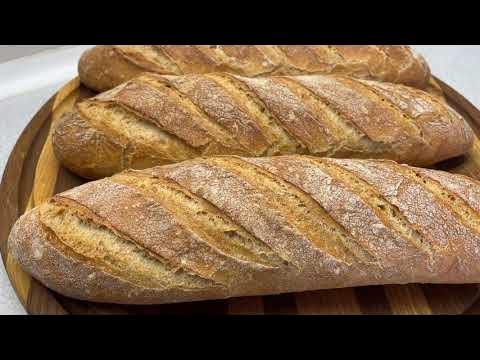 Очень хрустящий пшенично - ржаной багет!🥖 Простой рецепт приготовления ...