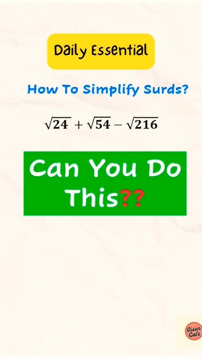 How to Simplify Surds Easily | Must-Know Rules in 40 Seconds! # ...