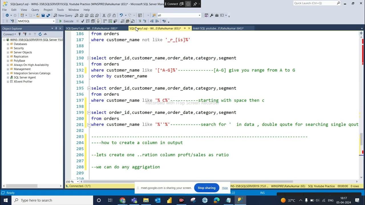 SQL Day 7 | Data Analyst Courses in pune | Learn Sql - YouTube