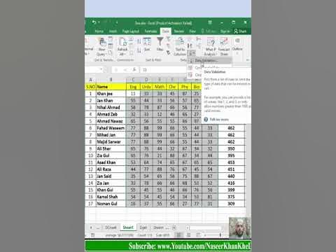 How To Circle Invalid Data In Excel - YouTube