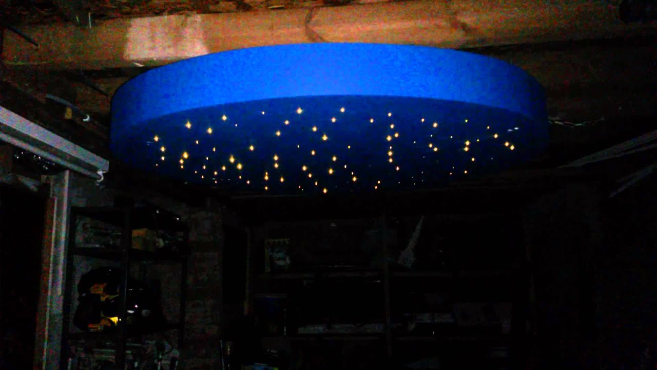 Floating fibre optic ceiling - YouTube