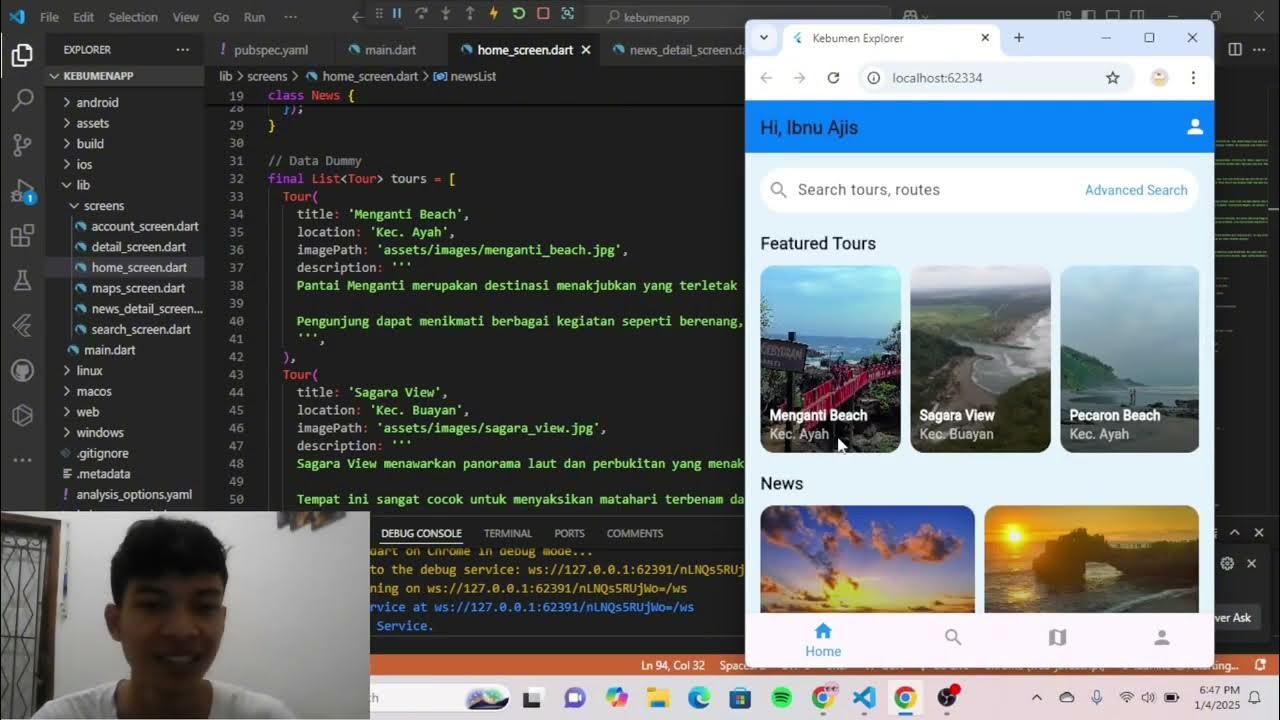 KEBUMEN EXPLORER | Aplikasi Sederhana Menggunakan Framework Flutter dengan Bahasa Pemrograman ...