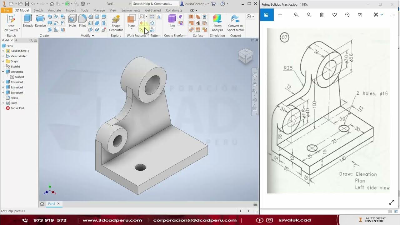 Solido AutoCAD Inventor Fusión - YouTube