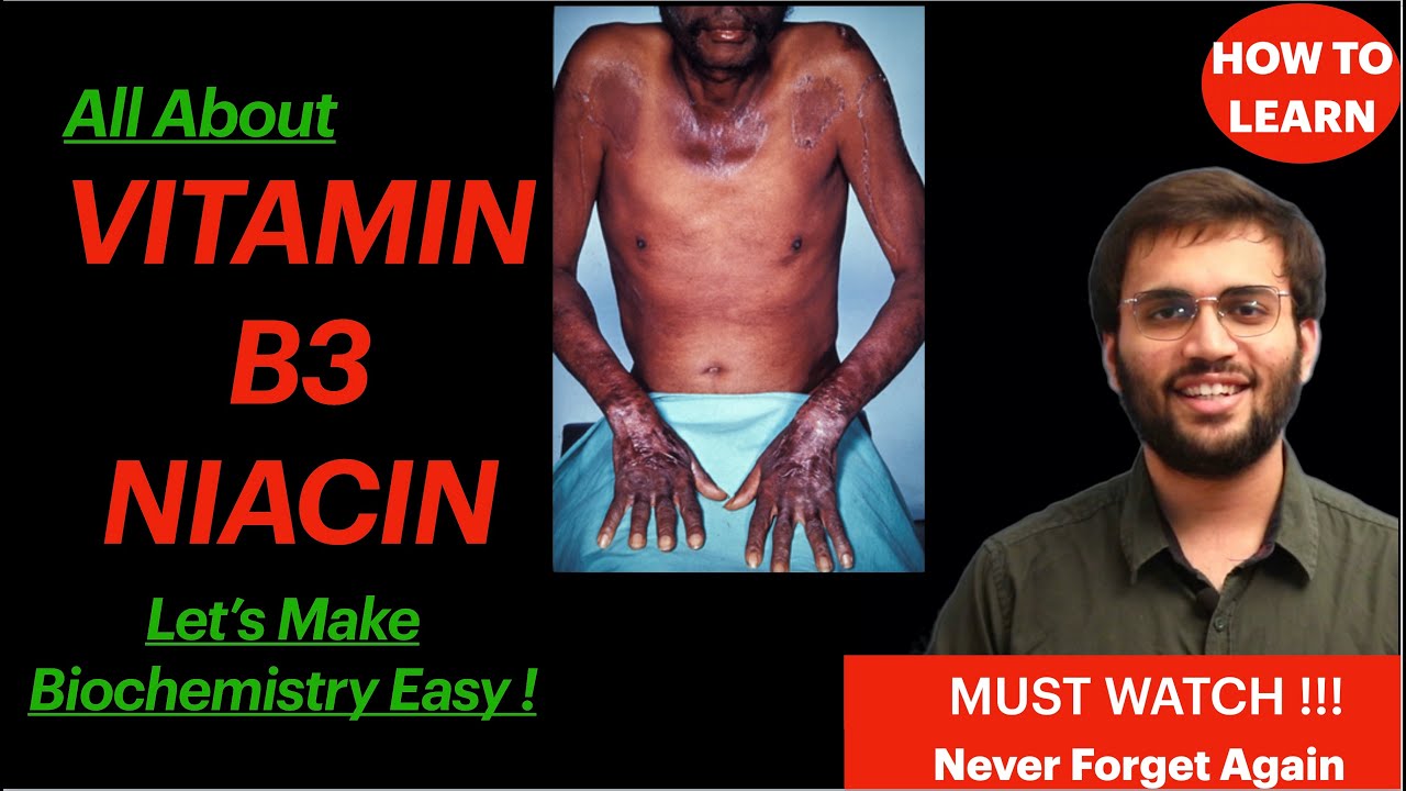 Vitamin B3 | Niacin | Biochemistry | Transport, Functions, Deficiency ...