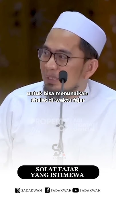 Solat Fajar Yang Istimewa || Ustadz Adi Hidayat #shorts #ceramah #ustadzadihidayat - YouTube