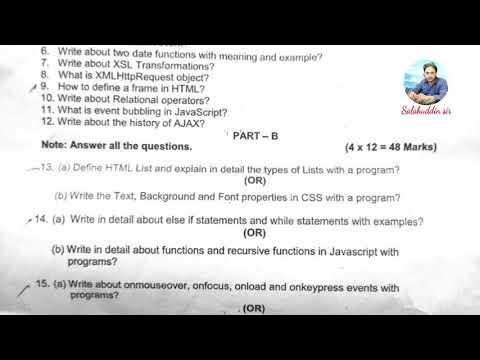 OU BSc (CBCS) Computer science VI sem question paper jun 2023 | web technologie | Osmania ...