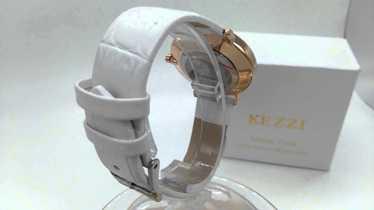 Kezzi Women's K738 Ultra-thin Casual Fashion Quartz White Dial White ...