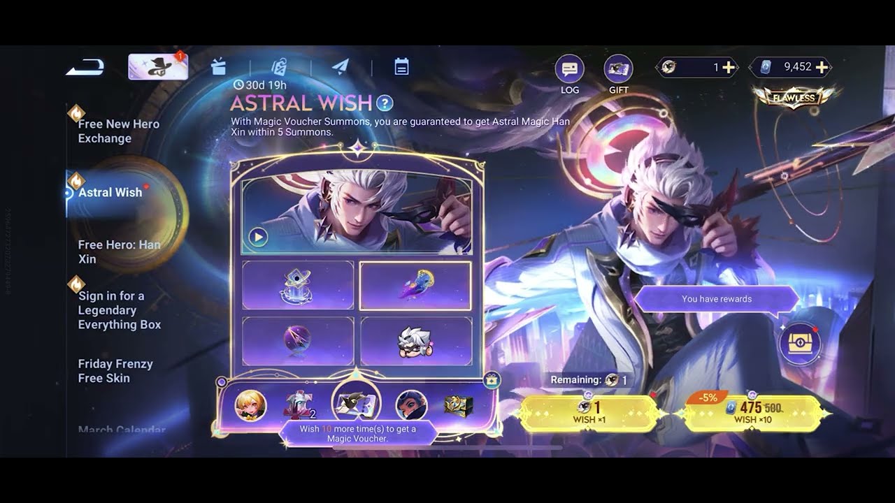 តោះមកបើកស្គីន Han Xin Flawless how many token I spend ? - YouTube