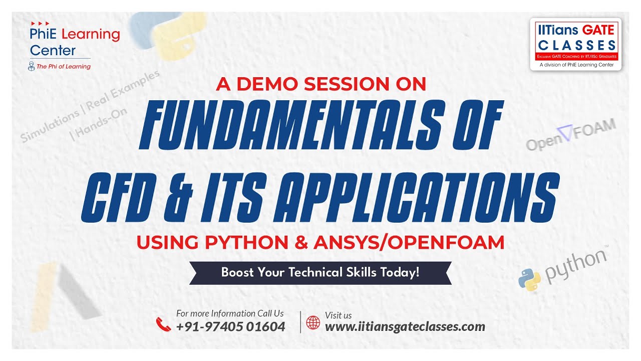 FREE Demo: Learn CFD Fundamentals Using Python, ANSYS & OpenFOAM | Phie Learning Center - YouTube