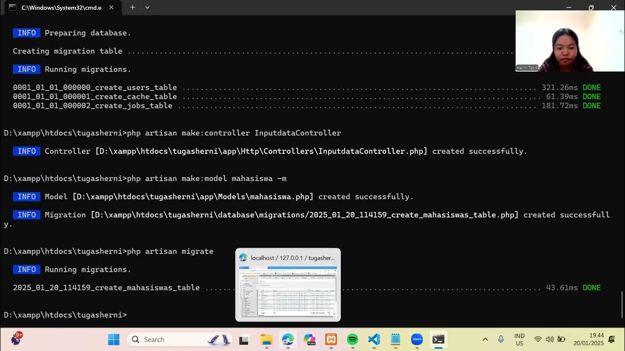 Tugas framework laravel sederhana 221054Hernitasikmadika - YouTube