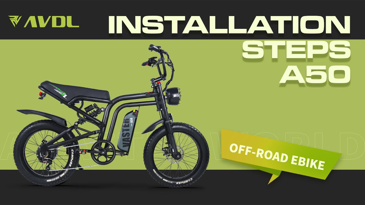 A50 electric bicycle detailed installation video - YouTube
