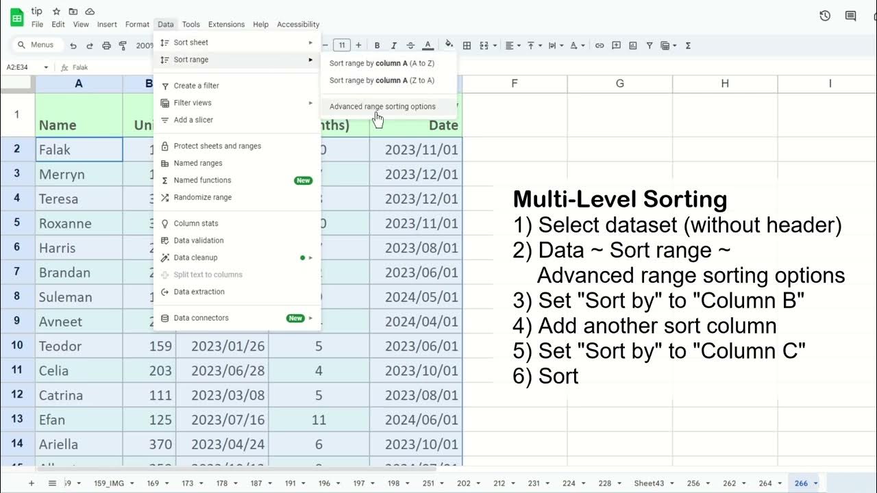 Can you do a multi level sort in Google Sheets - Excel Tips and Tricks - YouTube