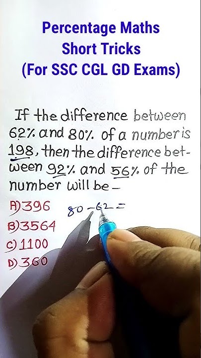 Percentage| Percentage Shortcut Tricks| Maths in hindi| Profit and Loss | SSC CGL GD CHSL | # ...
