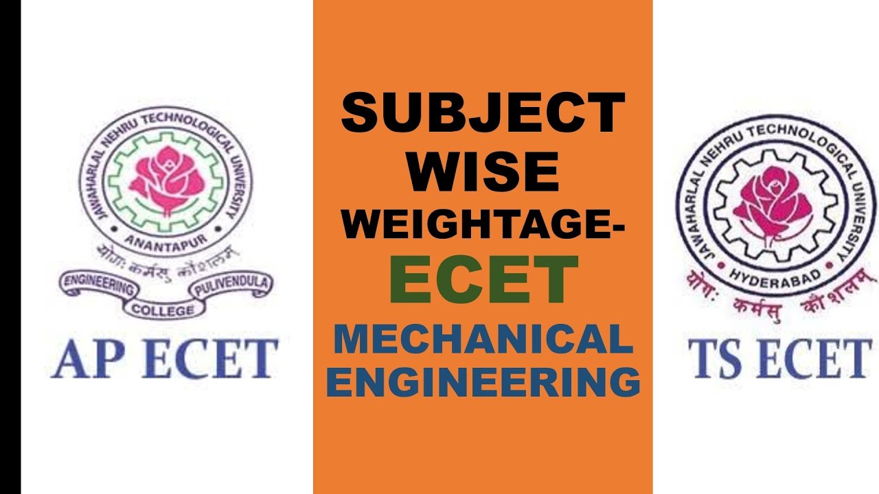 ECET TS & AP || MECHANICAL ENGINEERING SUBJECT WISE WEIGHTAGE - YouTube
