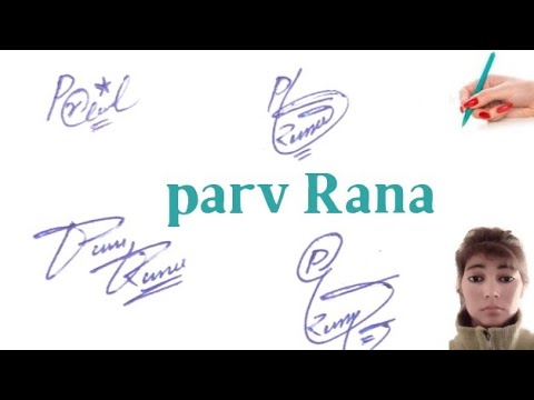 Parv Rana name signature#name signature with arooj - YouTube