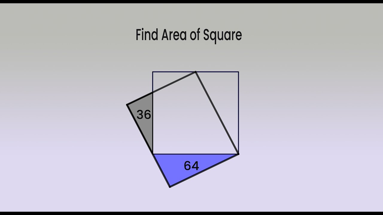How to find Area of Square in this diagram? | Funny geometry problem ...